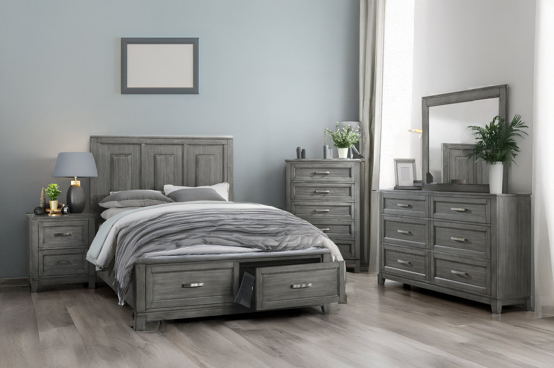 August Grove® Jaqueline Storage Platform Bedroom Set | Wayfair