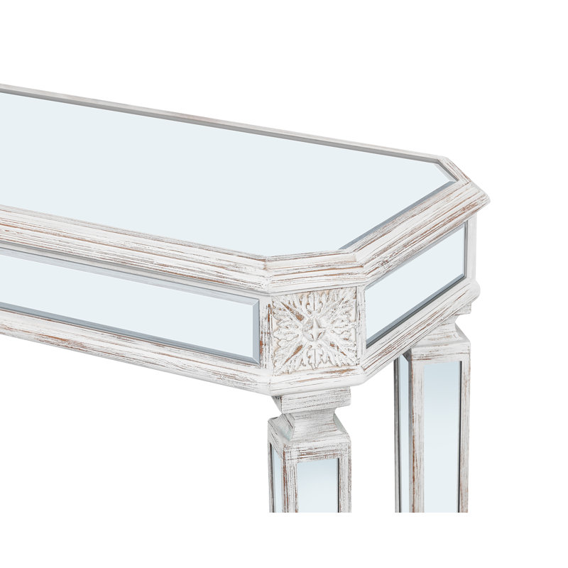 One Allium Way® Vintage Mirror Console Table , Entryway Table | Wayfair