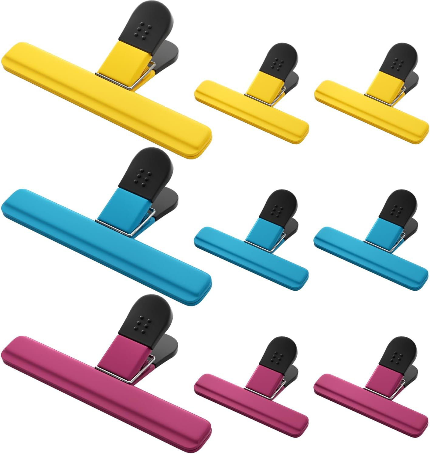 Rebrilliant Chip Clips, 9 Pack Food Clips, Large Bag Clips For Food ...