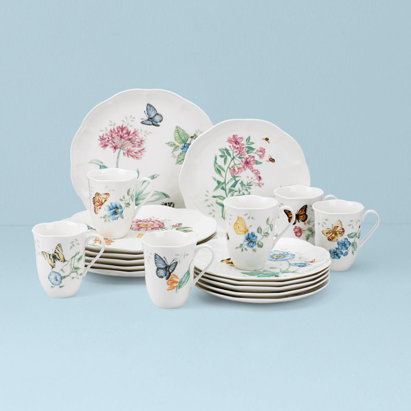 Lenox Butterfly Meadow 18 Piece Dinnerware Set, Service for 6 & Reviews ...