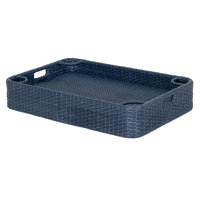 Sunjoy Wicker Floating Tray 24x24 inch Aluminum Frame Pool Tray ...