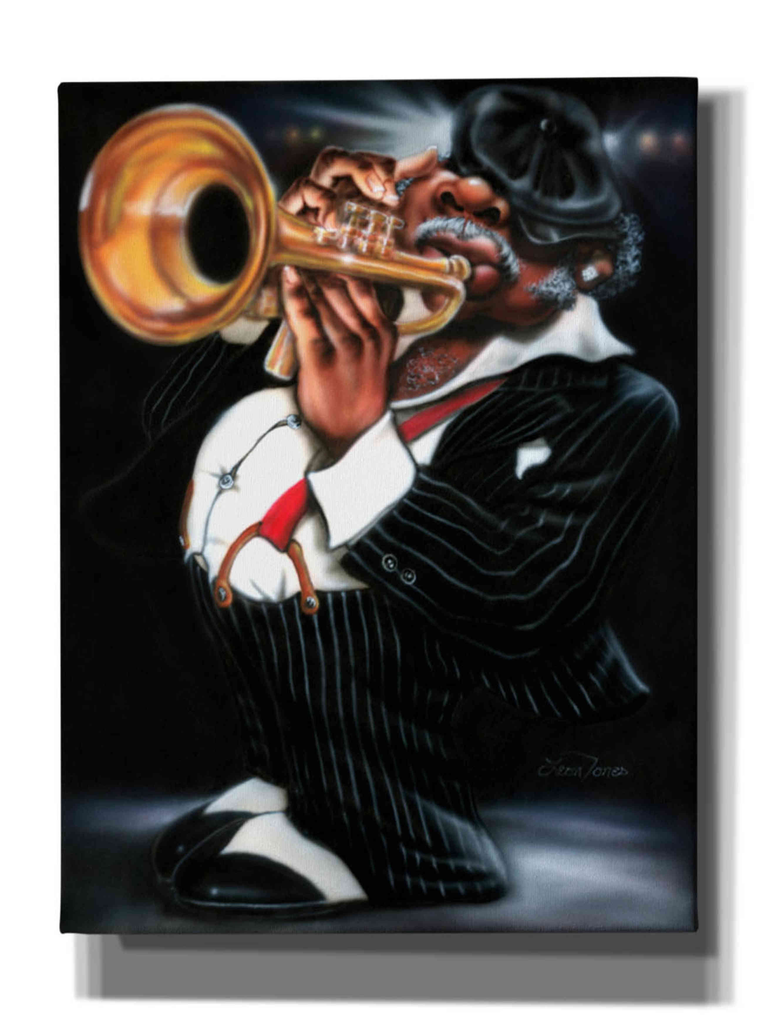 Winston Porter Jazzman Papa Joe by Leonard Jones - Wrapped Canvas ...