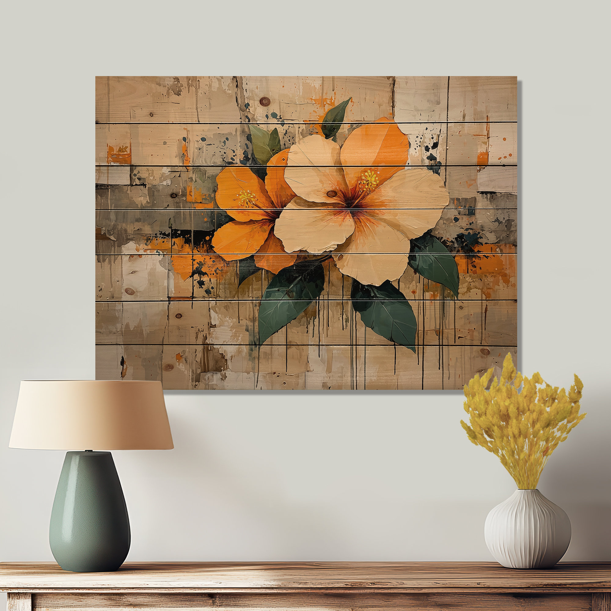 Ophelia & Co. Desert Blossom Of Hibiscus II - Hibiscus Wood Wall Decor ...