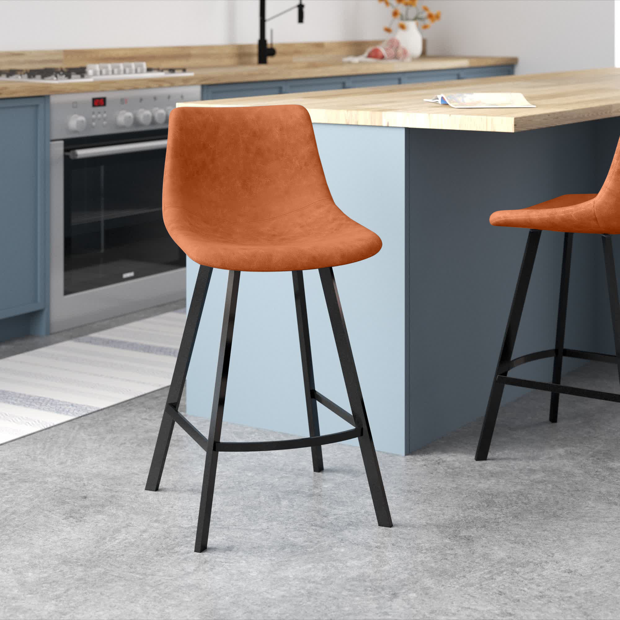 Steelside™ Asha 26" Bar Stool & Reviews | Wayfair