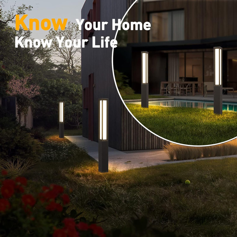 Co-t Modern Outdoor LED Landscape Bollard Lighting - IP54 Waterproof ...