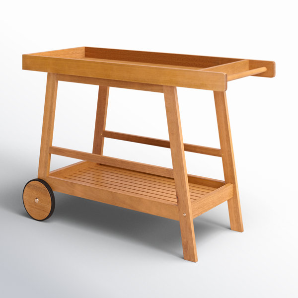AllModern Terrace Solid Wood Bar Cart & Reviews | Wayfair