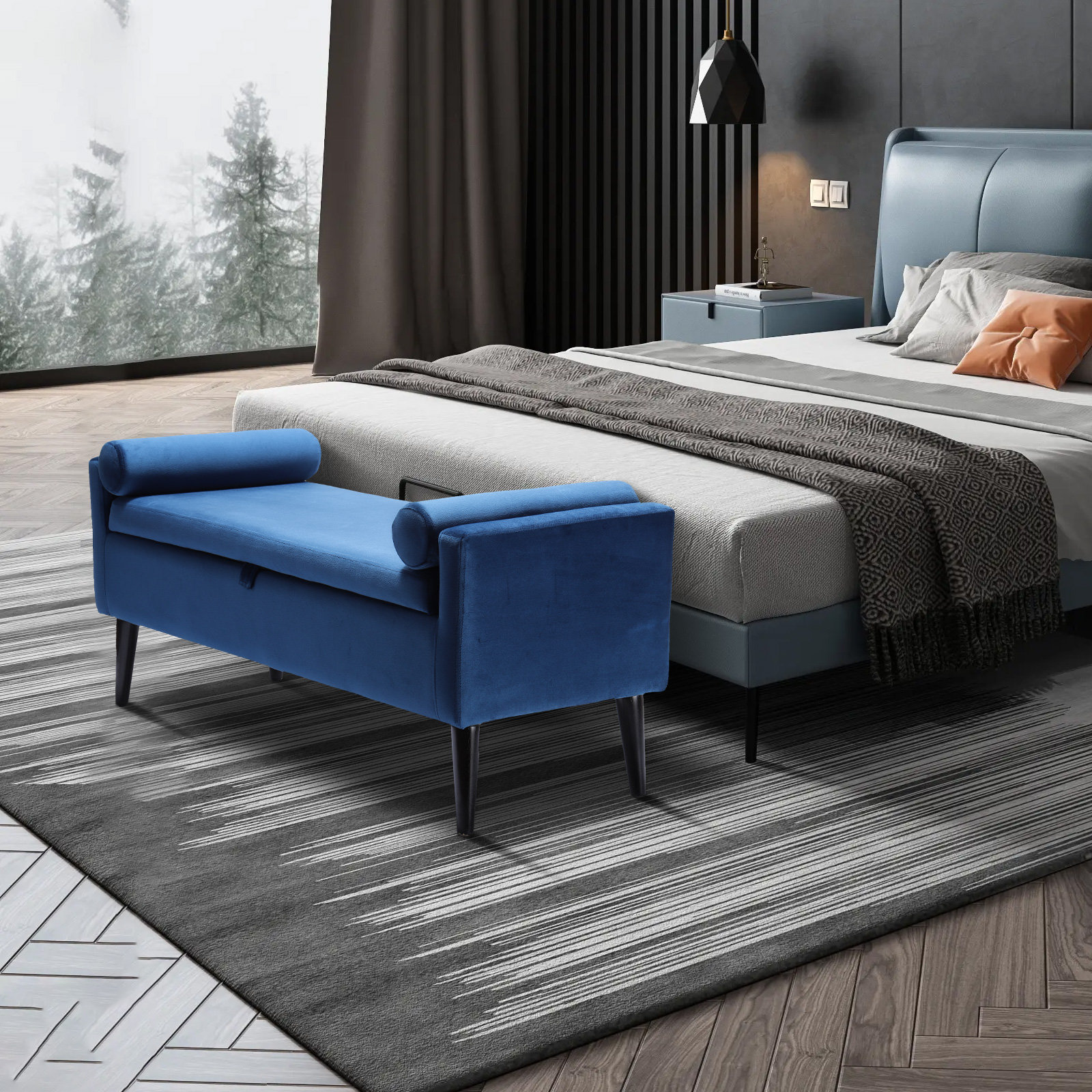 Ebern Designs Aslyn Upholstered Flip Top Storage Bench & Reviews ...
