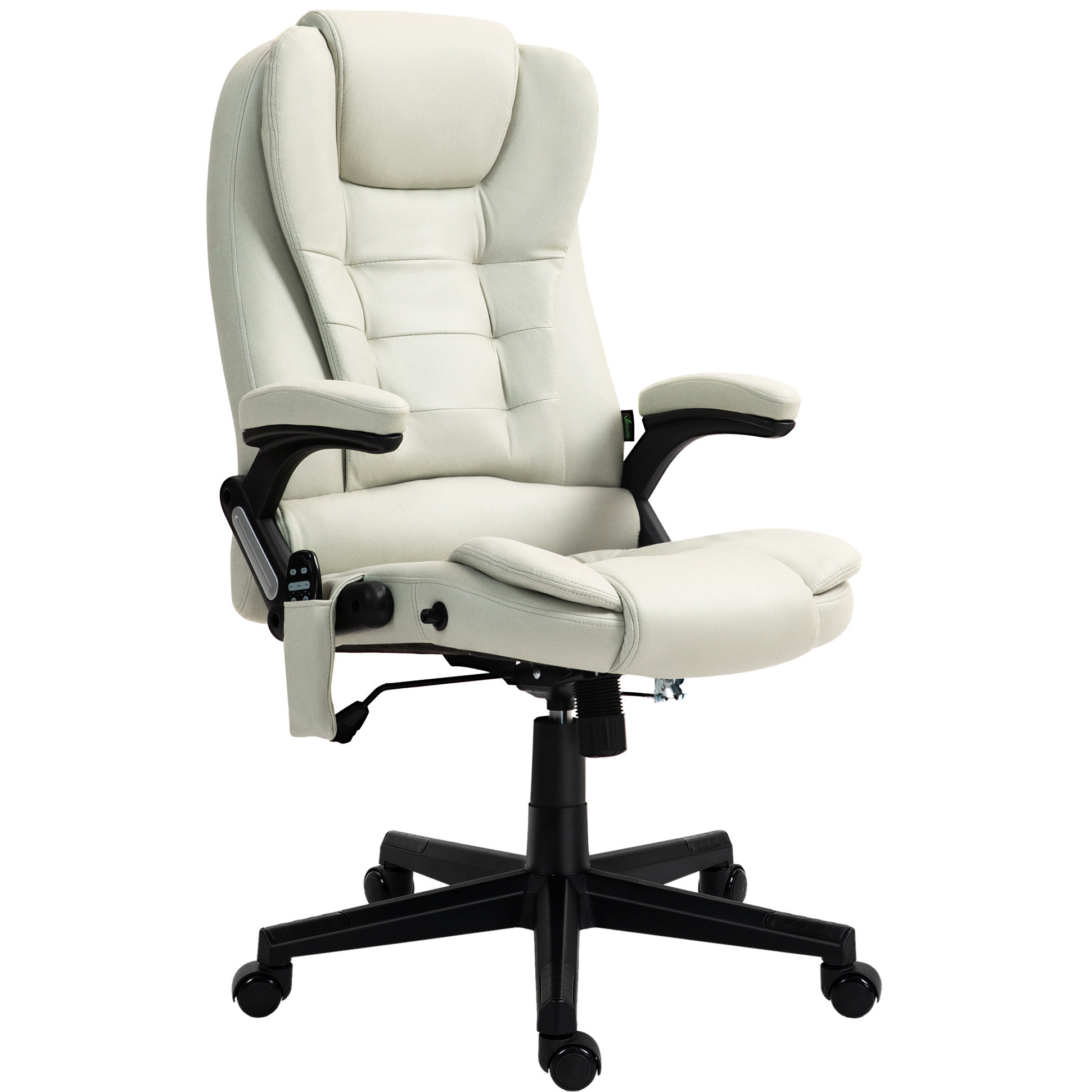 Hokku Designs 6 Point Vibrating & Heating Office Chair, Beige. Neck And ...