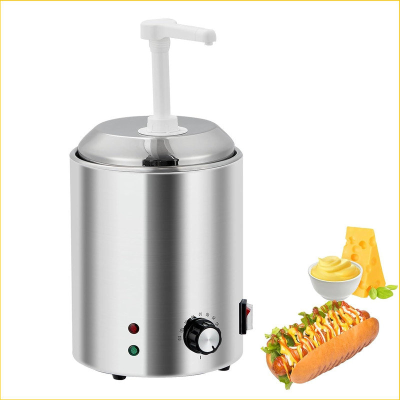 Prep & Savour 2.3QT Nacho Cheese Dispenser Warmer with Pump, Commercial ...