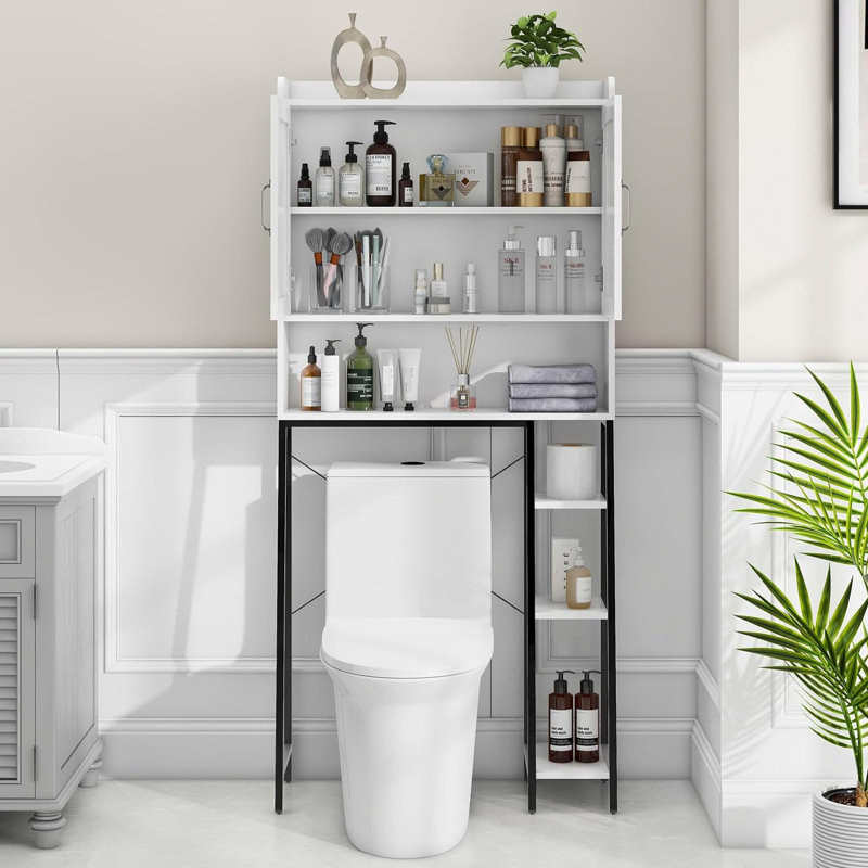 Gracie Oaks Leithan Freestanding Over The Toilet Storage | Wayfair