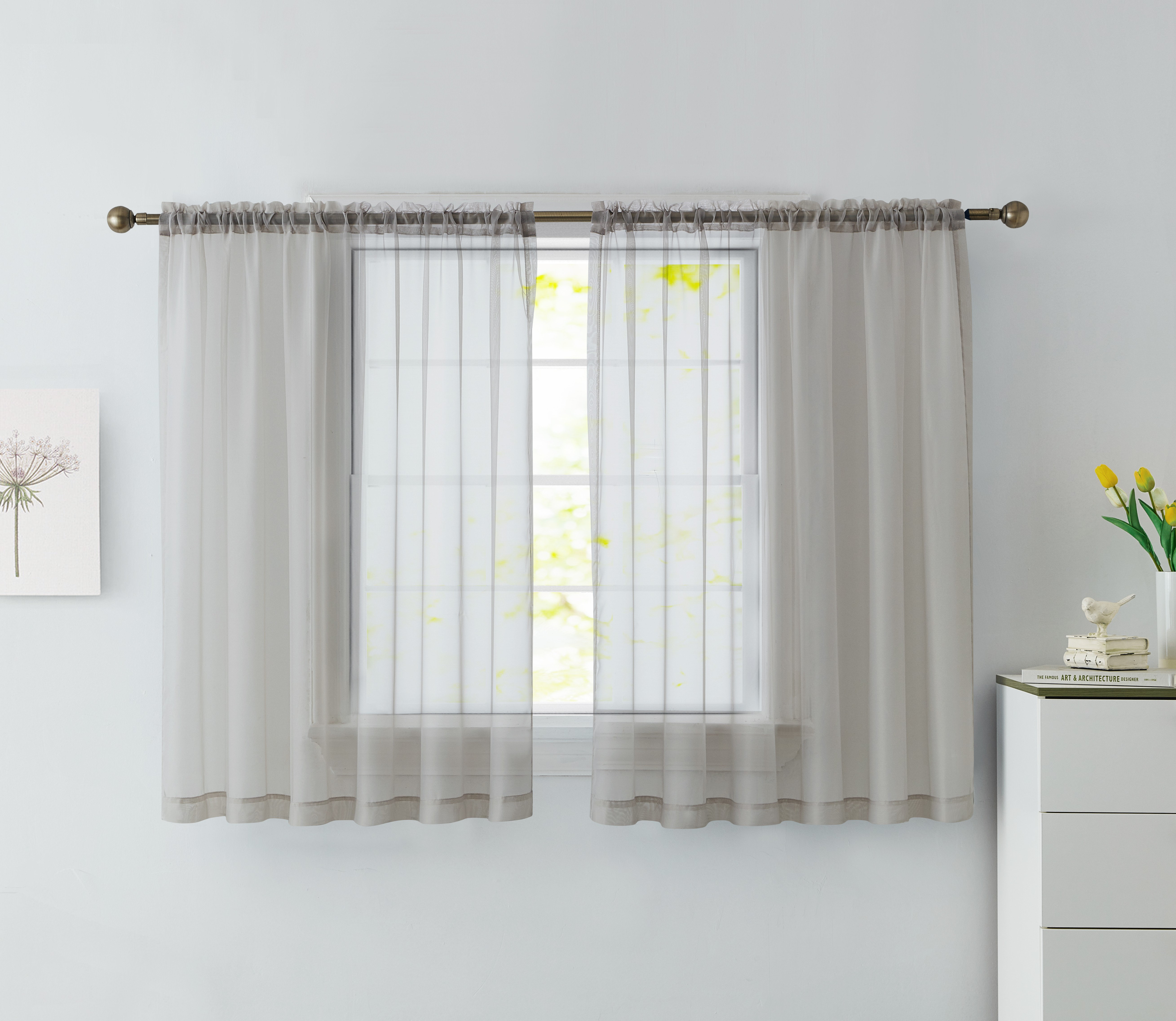 House of Hampton® Daxin Solid Color Window Valance | Wayfair