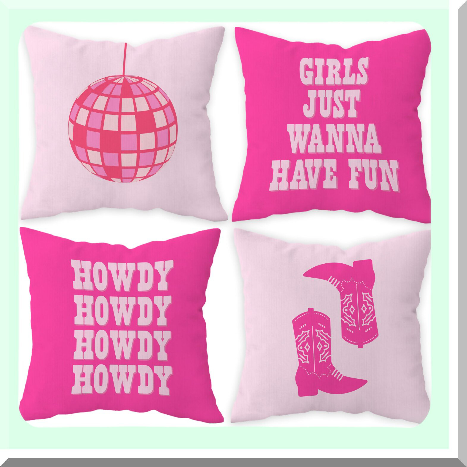 BRBCA Western Wild Pillow Covers - Set of 4, Cowgirl Room Decor, Preppy ...
