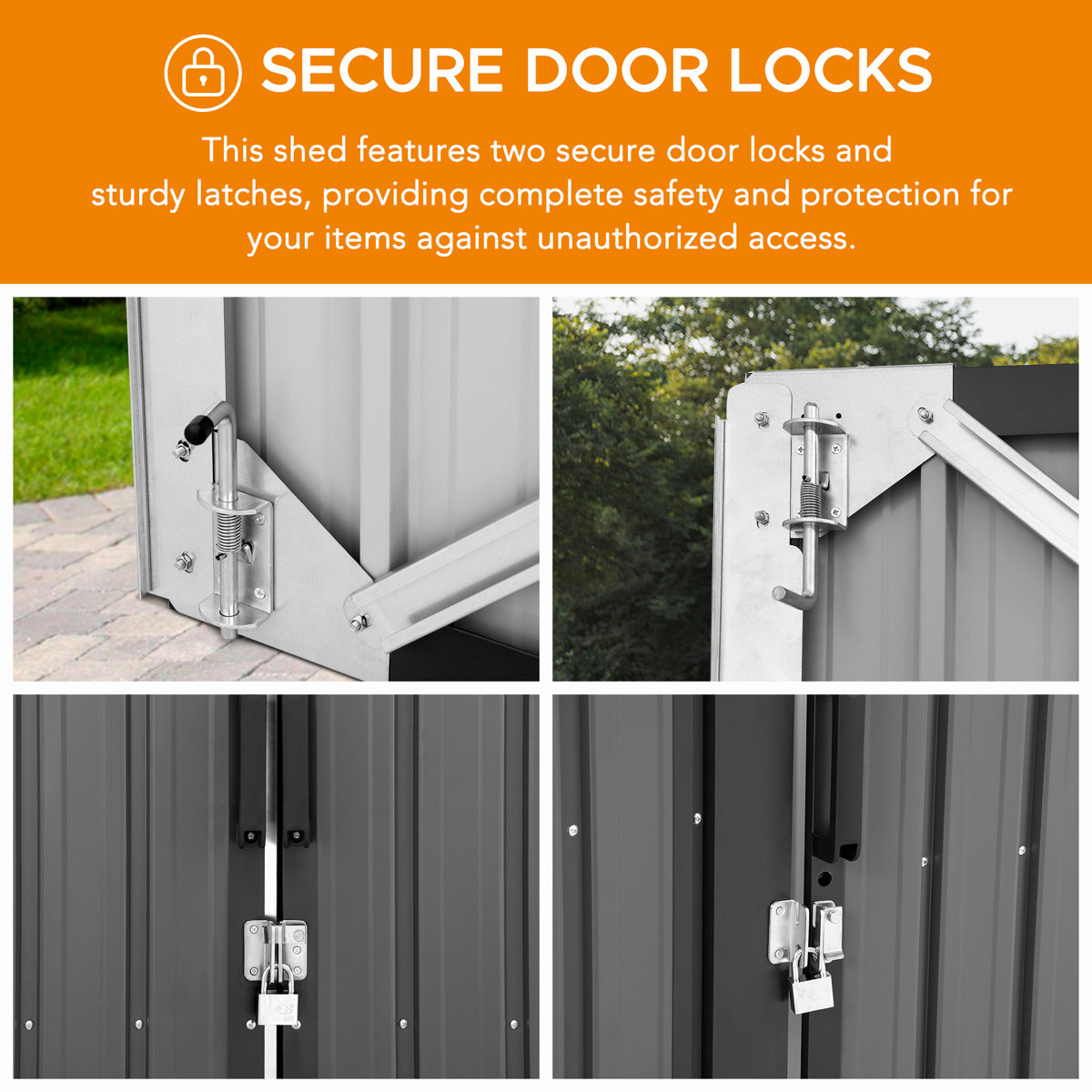 Sunjoy Outdoor Storage Shed 13 x 20 ft. Carport, Patio Metal Utility ...