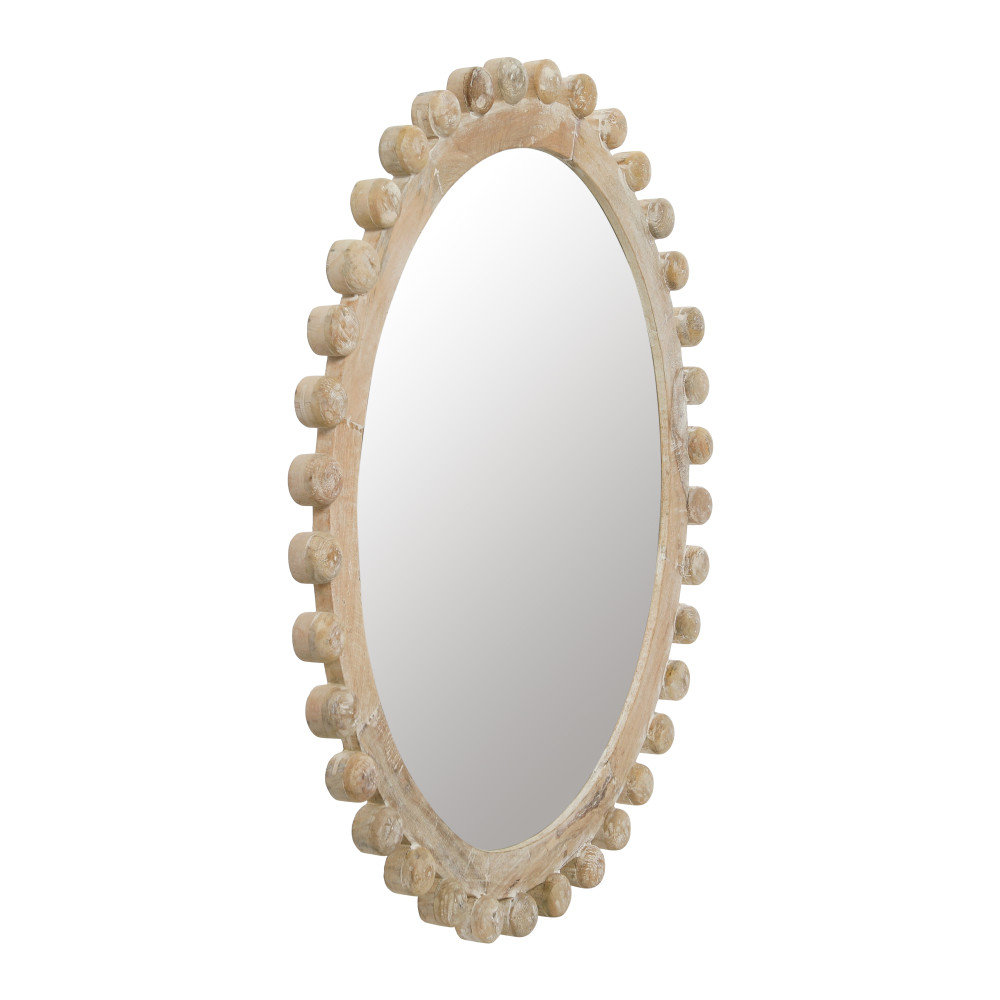 Rowena Interiors Round Carved Wood Framed Wall Mirror - Wayfair Canada