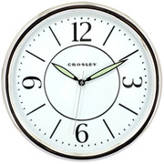 Crosley Analog Metal Quartz Tabletop Clock with Alarm in Black/Gold ...