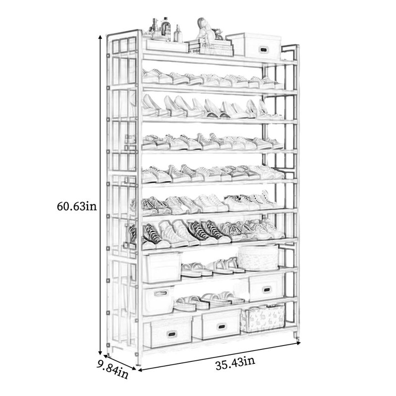 Latitude Run® 40 Pair Shoe Storage Cabinet | Wayfair