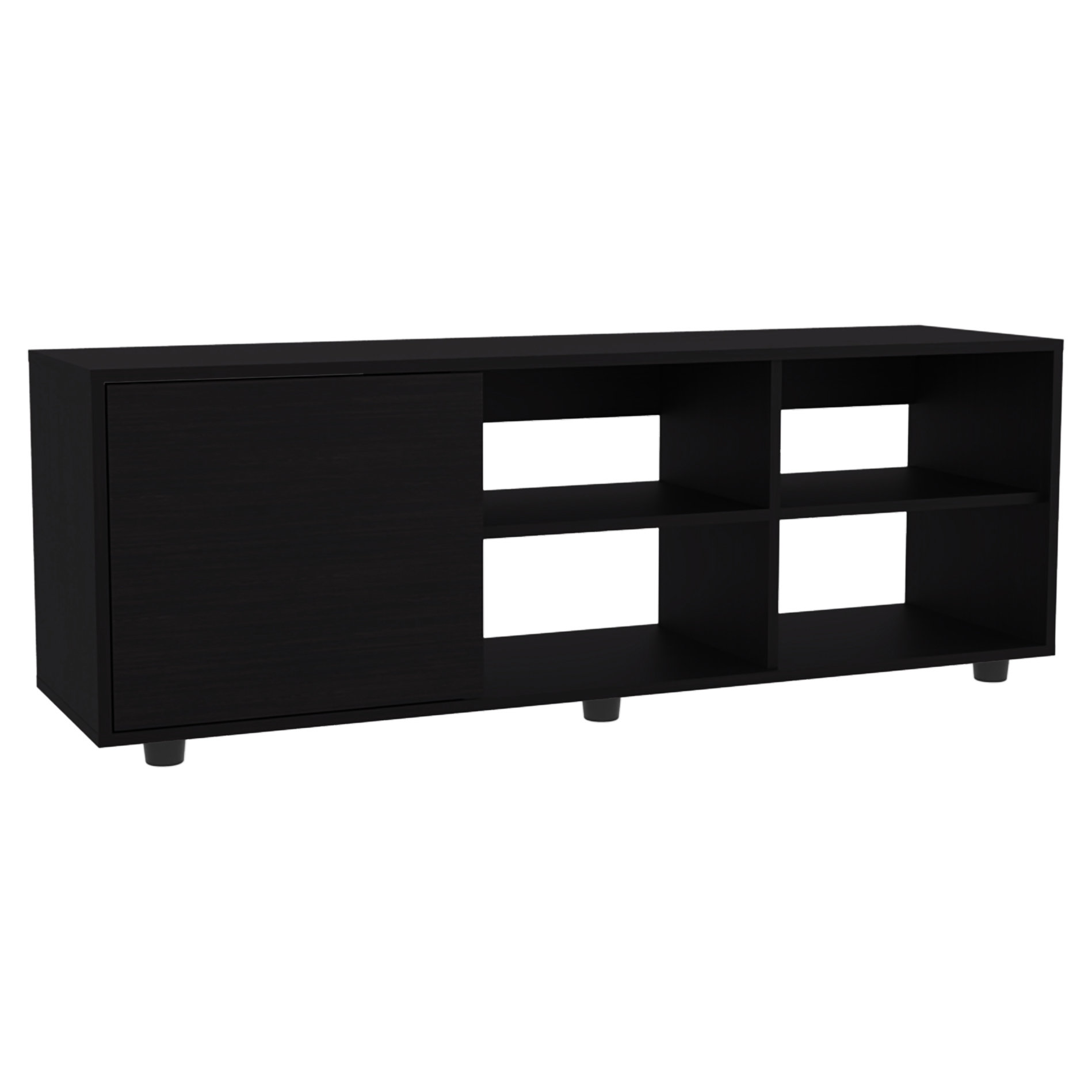 Ebern Designs 18.4" High Tv Stand - With Four Shelves & One Concealed ...