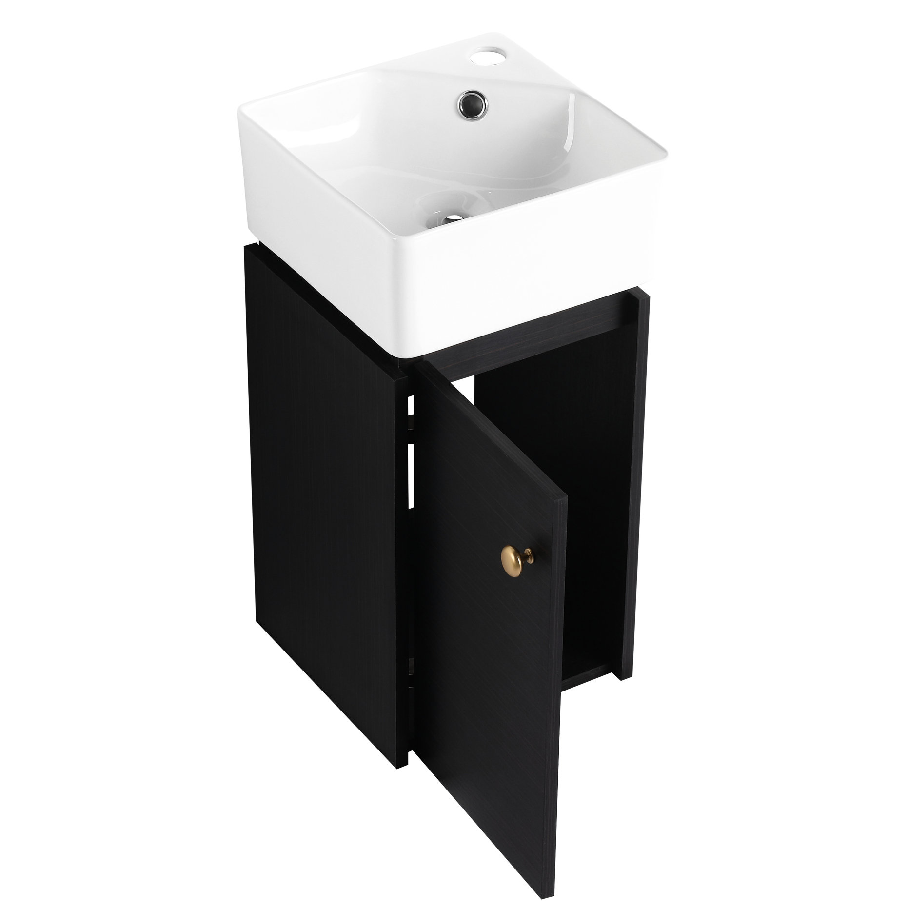 Hokku Designs Bathroom Vanity With Sink 12 Inch, Compact For Small ...