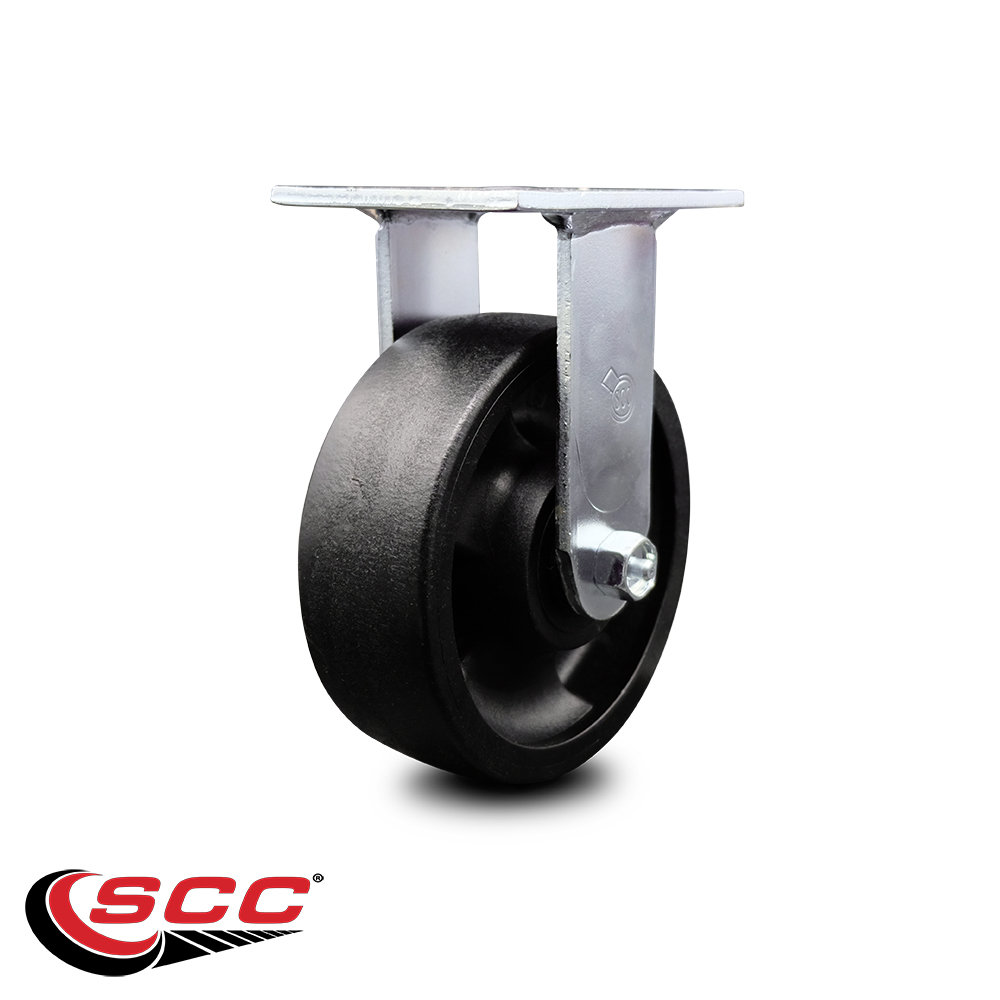 Service Caster 6 Inch Glass Filled Nylon Wheel Rigid Caster with Roller ...