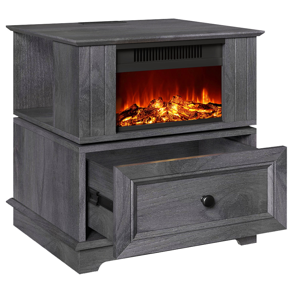 Millwood Pines Bilbe 23''Tall Freestanding Electric Fireplace Heater ...