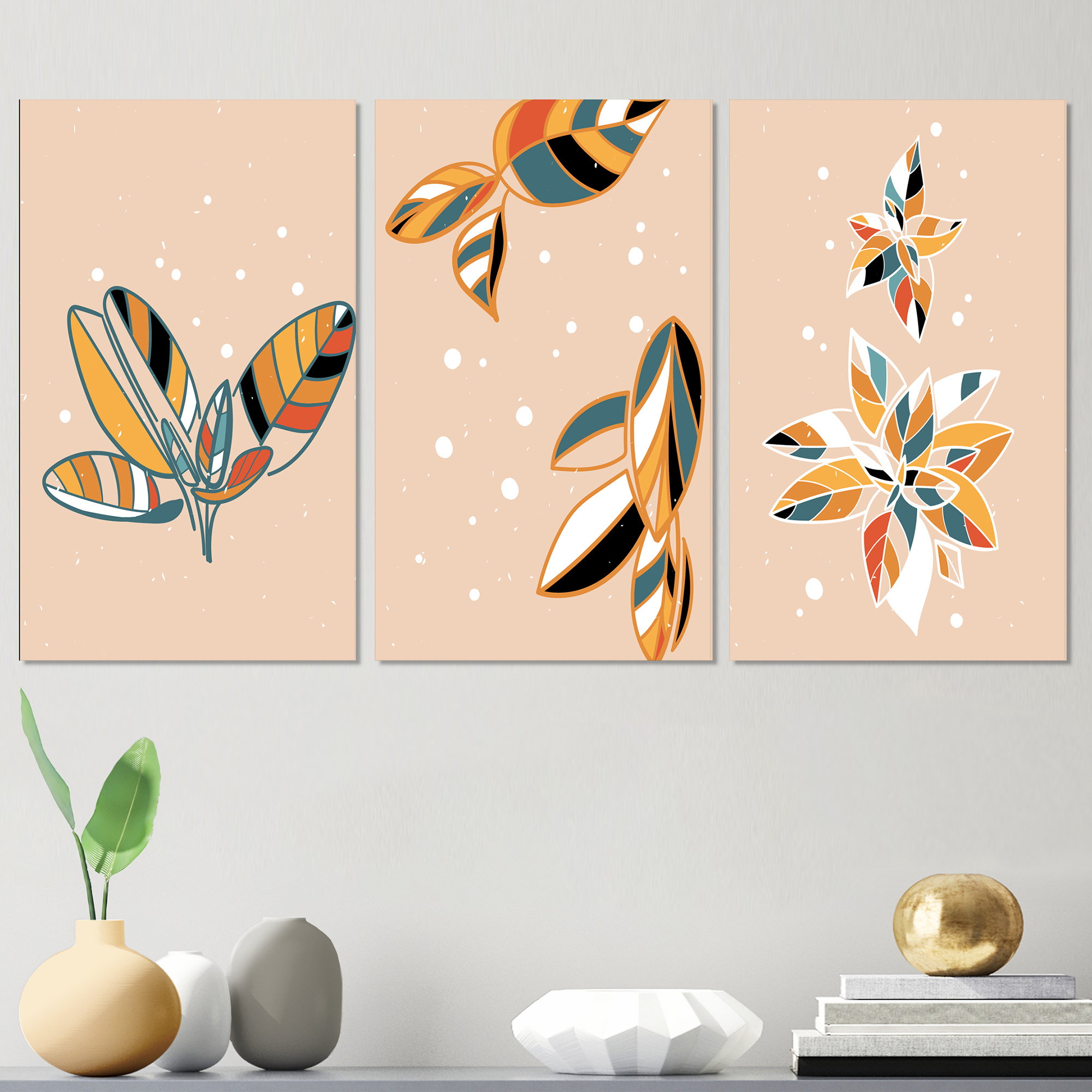 Corrigan Studio Primitive Abstract Retro Shapes II - Modern ...