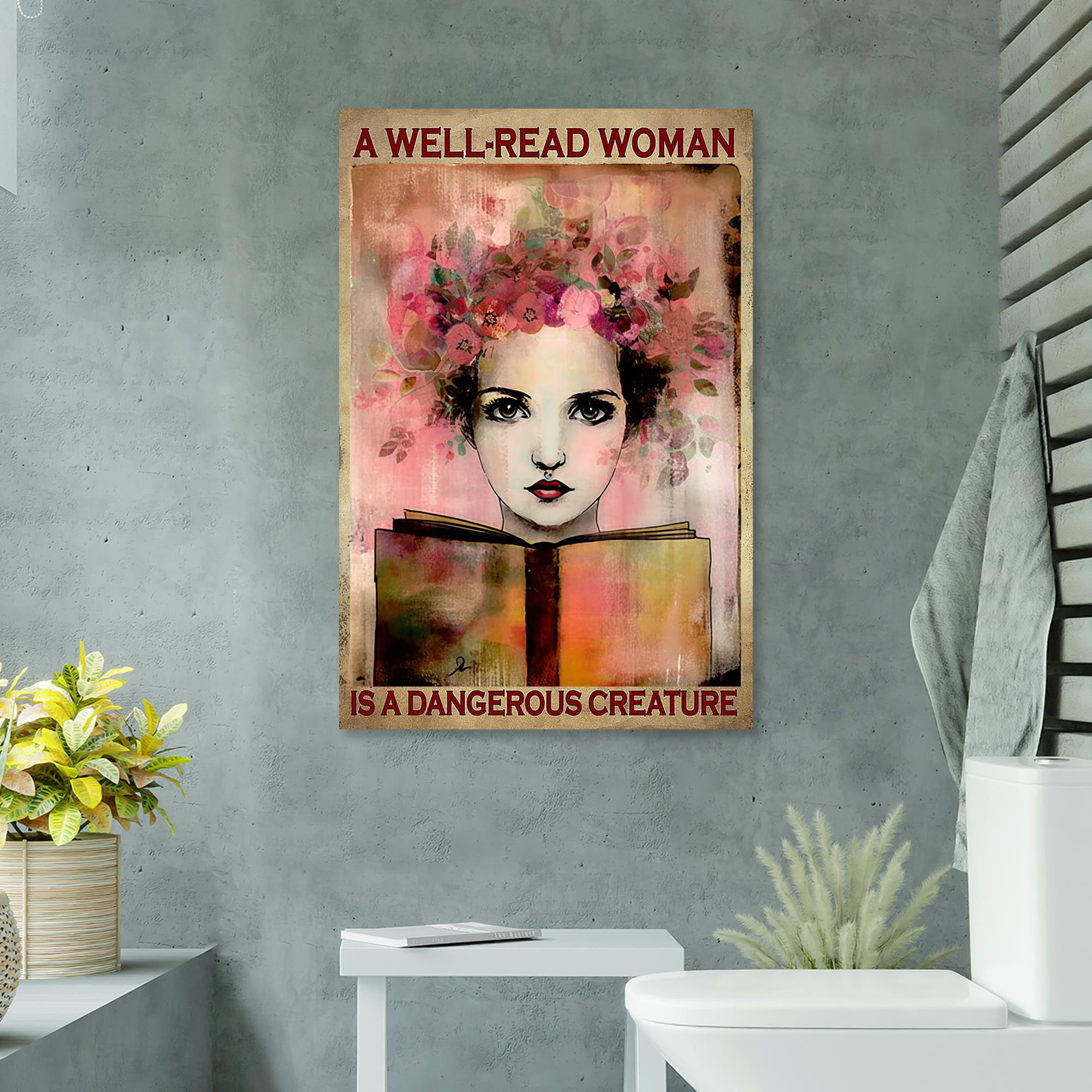 Trinx A Well Read Woman - 1 Piece Rectangle Graphic Art A Well Read ...