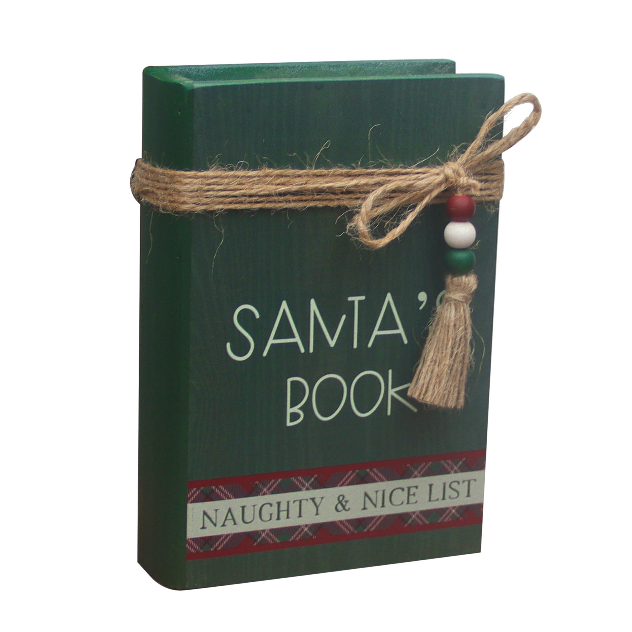 The Holiday Aisle® Santa's Book Naughty And Nice List Decorative Faux ...