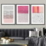 IDEA4WALL Abstract Vibrant Color Blocks Pink Geometric Color Block ...