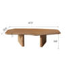 George Oliver 47.2 Inches Free Form Rustic Ash Wood Veneer Coffee Table ...