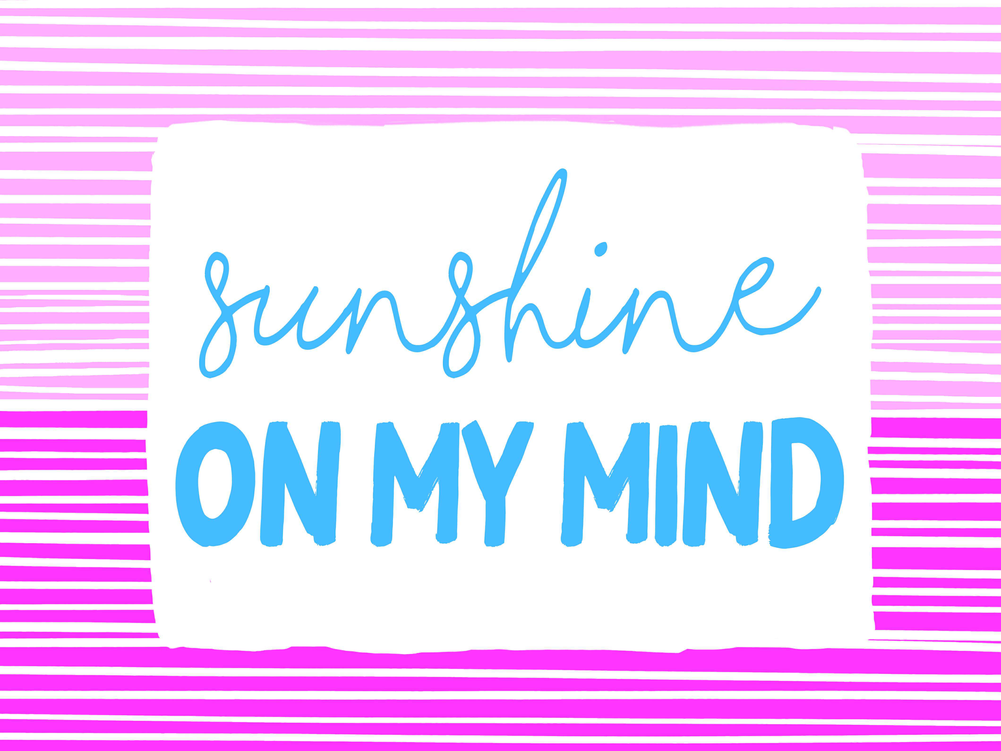 Trinx Sunshine on My Mind Stripes Pink - Wrapped Canvas Print | Wayfair