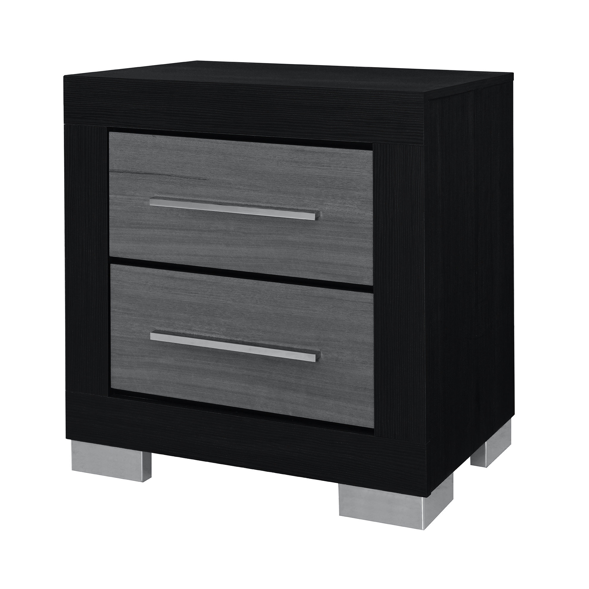 Latitude Run® Square Bedroom Nightstand With Natural And White Finish ...
