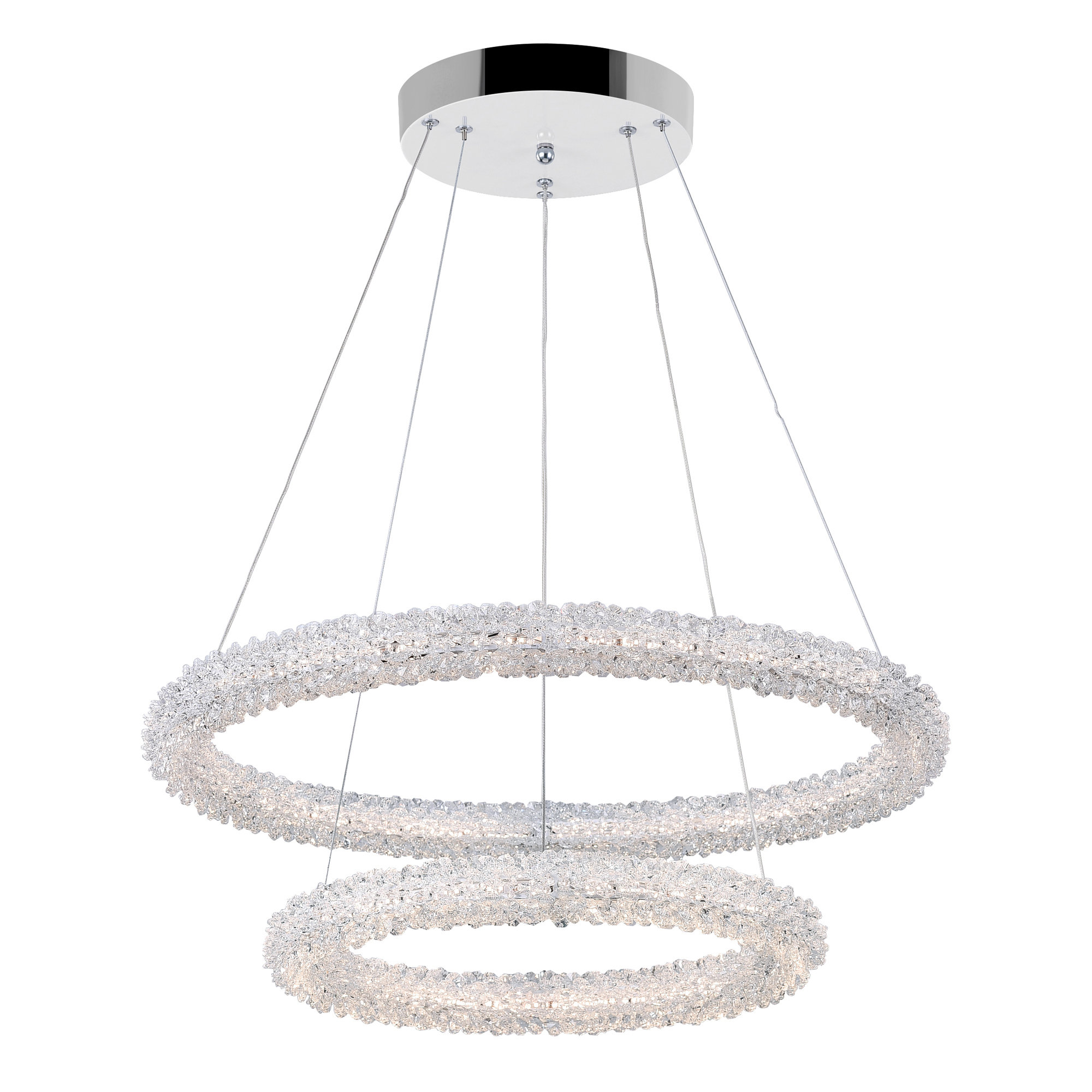 Everly Quinn Myria 2 - Light Unique Wagon Wheel LED Chandelier | Wayfair