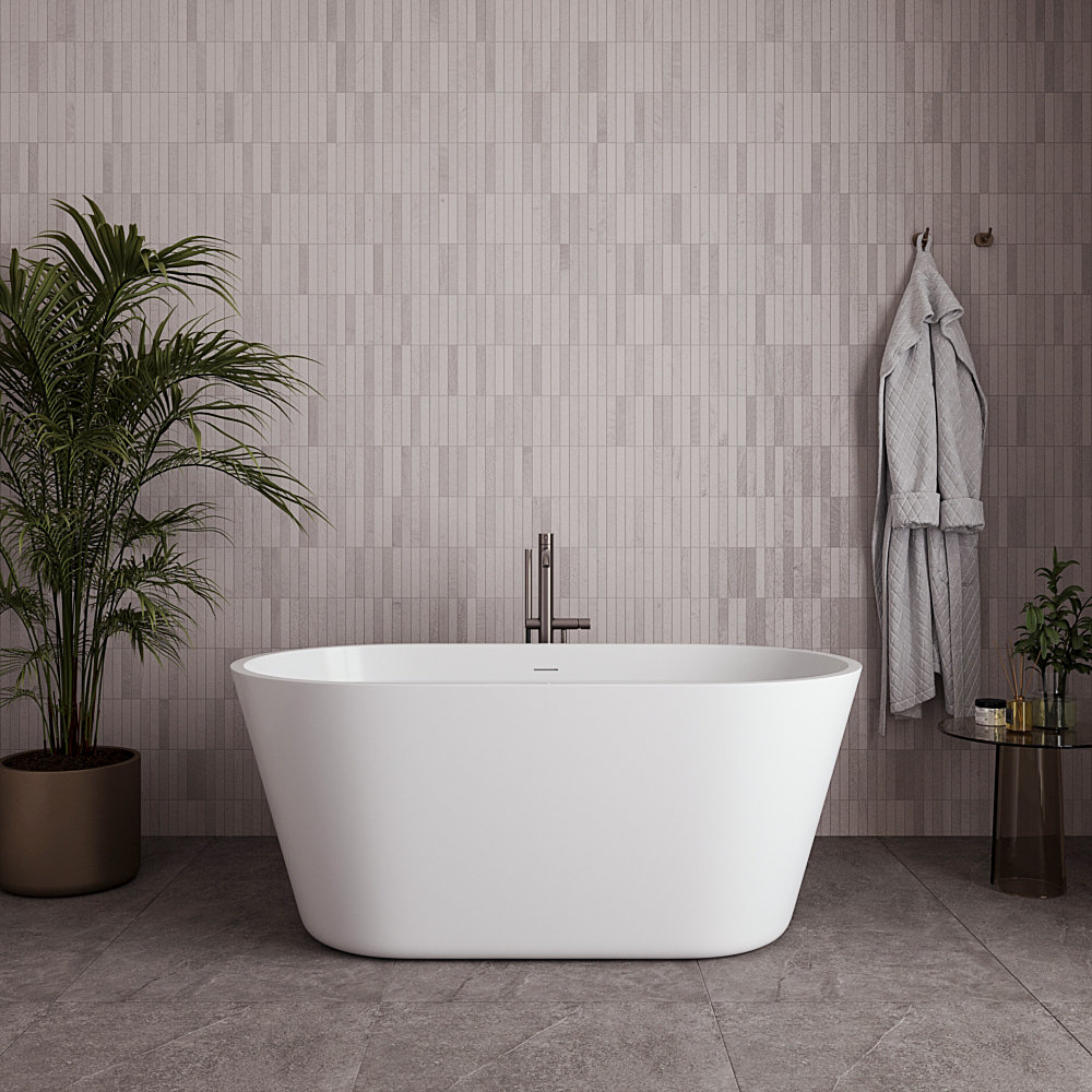 Streamline Bath 54" Streamline Soaking Freestanding Tub With Internal ...