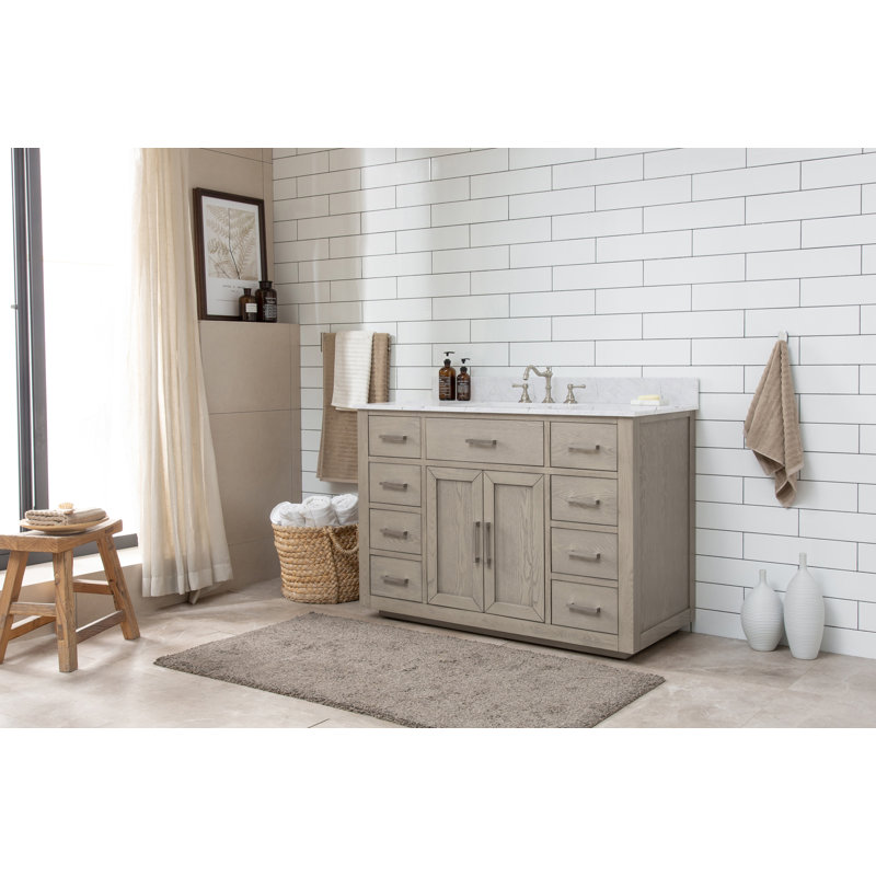 Sand & Stable Ingalls 48'' Single Bathroom Vanity with Quartz Top ...