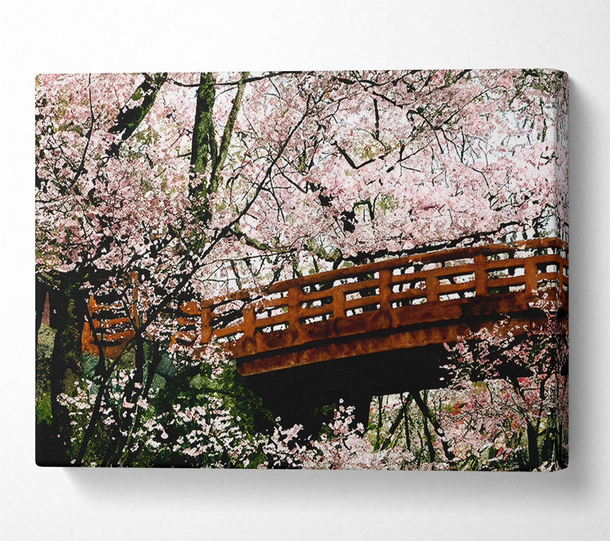 ClassicLiving Cherry Blossom Bridge - Wrapped Canvas Art Prints ...