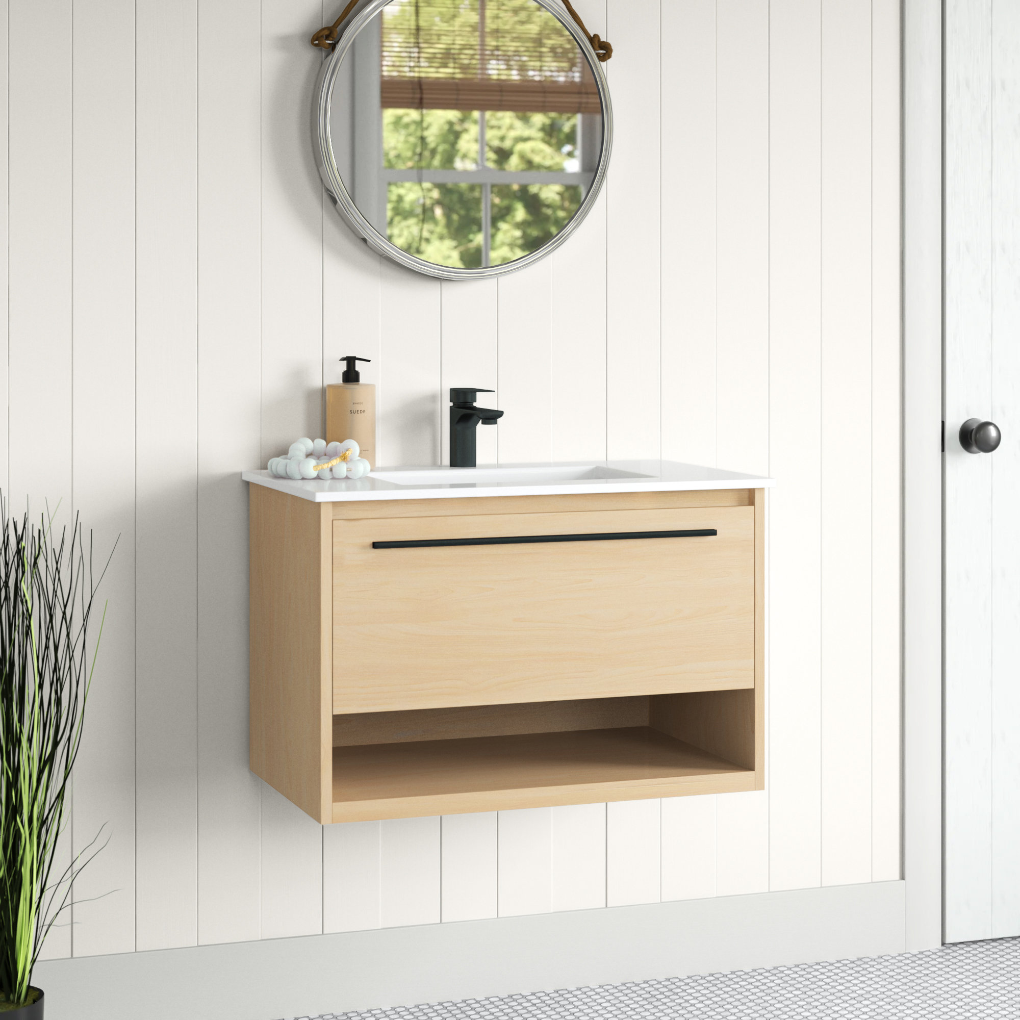 Wade Logan Roman 30" Wall-Mounted Single Bathroom Vanity Set & Reviews ...