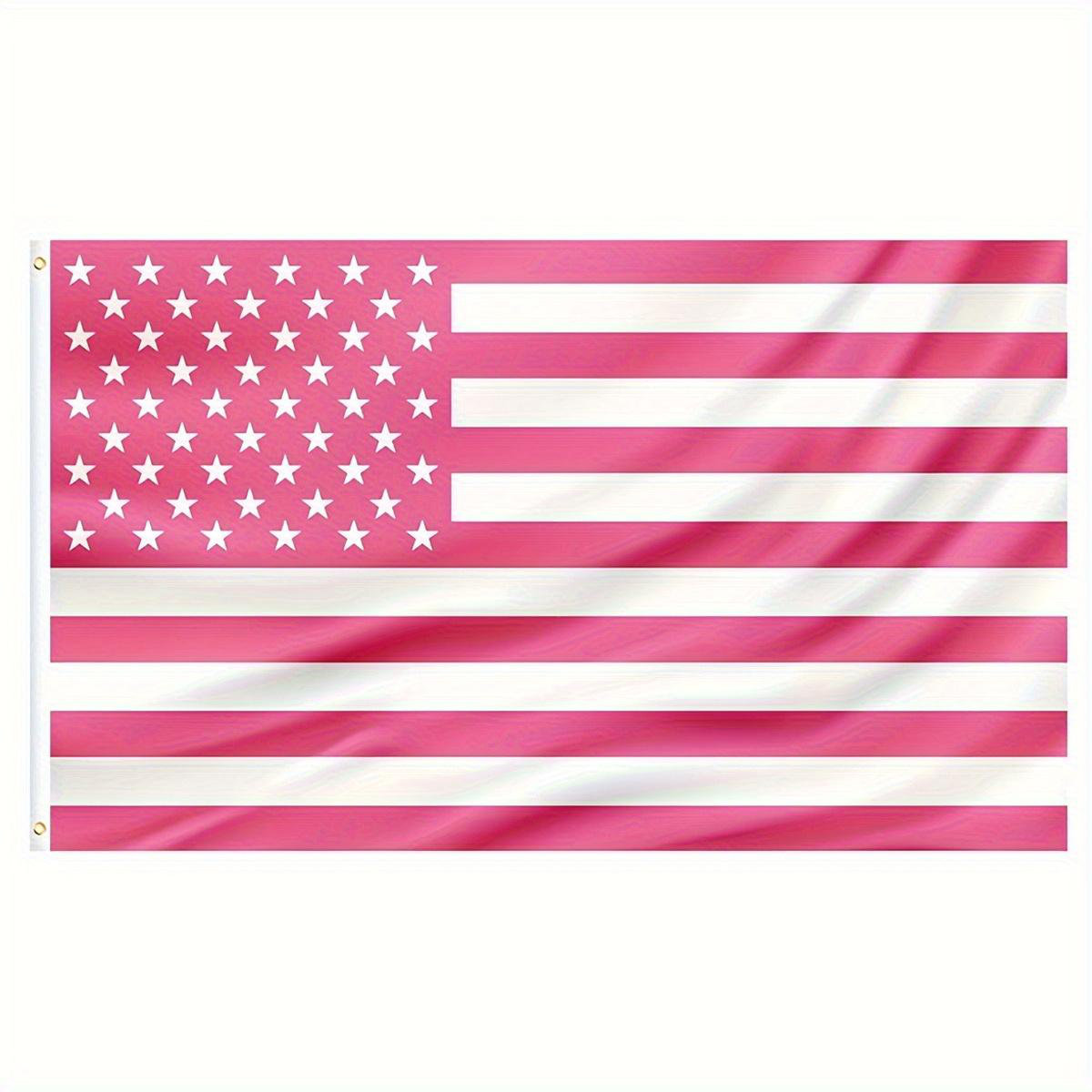 Hokku Designs 3Pcs Pink American Flag Standard United States Flag ...