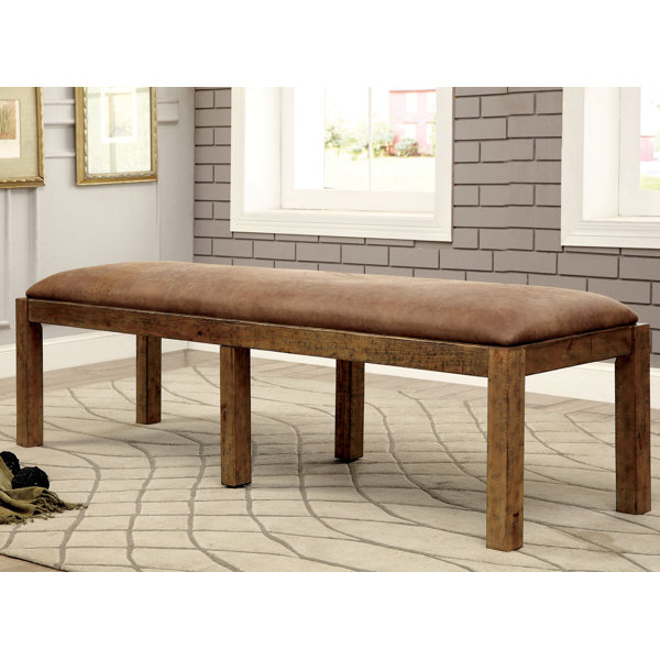 Union Rustic Lacreta Faux Leather Upholstered Bench & Reviews - Wayfair ...