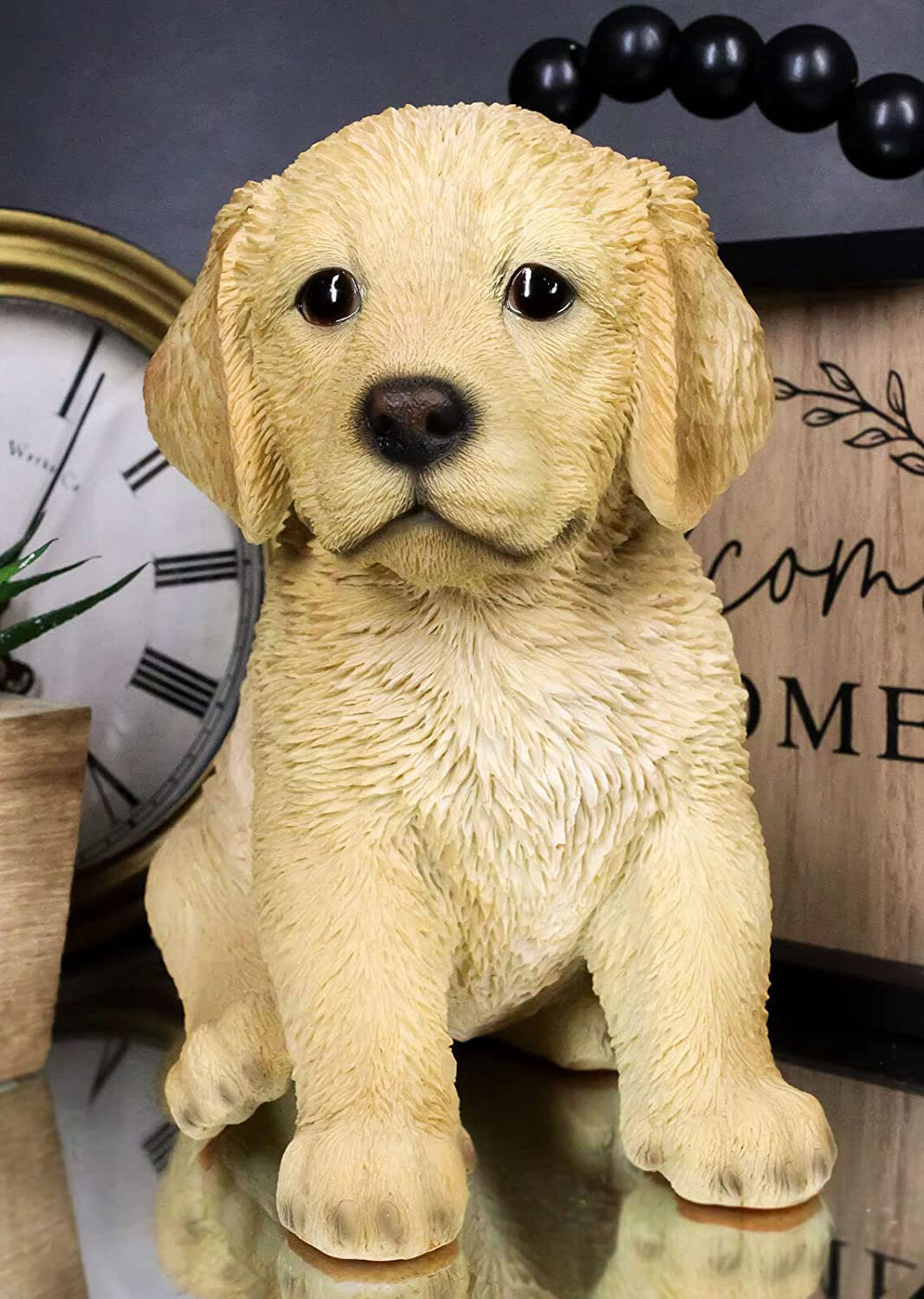 Winston Porter Ebros Realistic Lifelike Fawn Golden Retriever Figurine ...