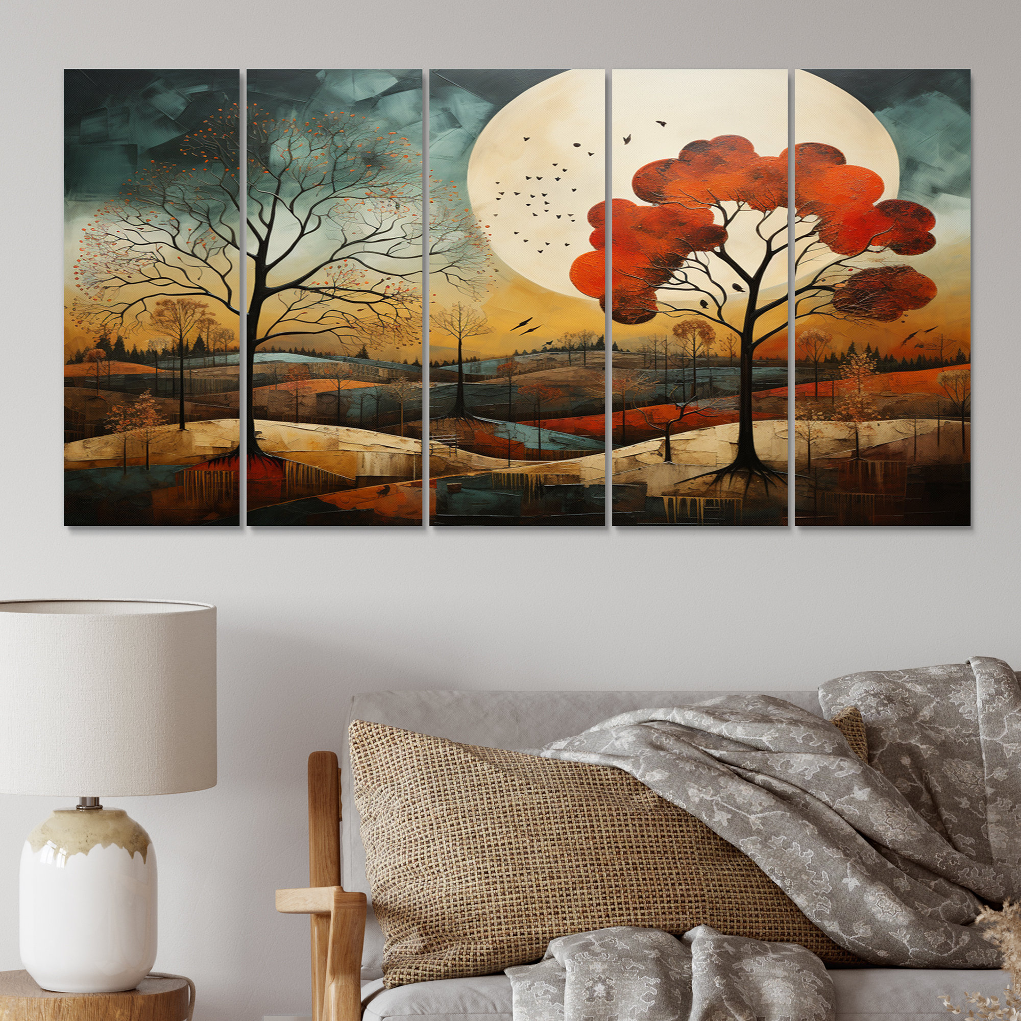 Millwood Pines Orange Teal Native American Essence I - Native American ...