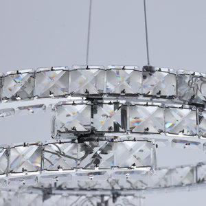 Mercer41 3 - Light Crystal Dimmable LED Geometric Chandelier | Wayfair