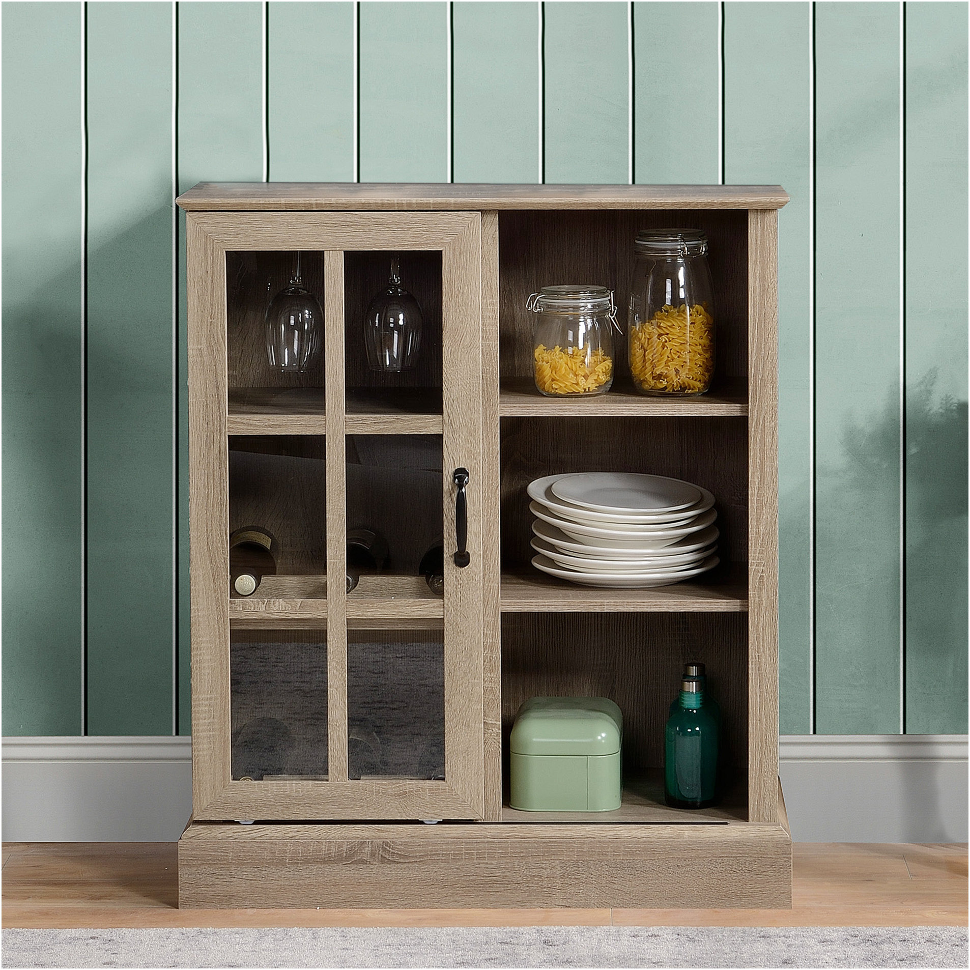 Lark Manor™ Wine Bar Cabinet, Small Sideboard Buffet Cabinet, Kitchen ...