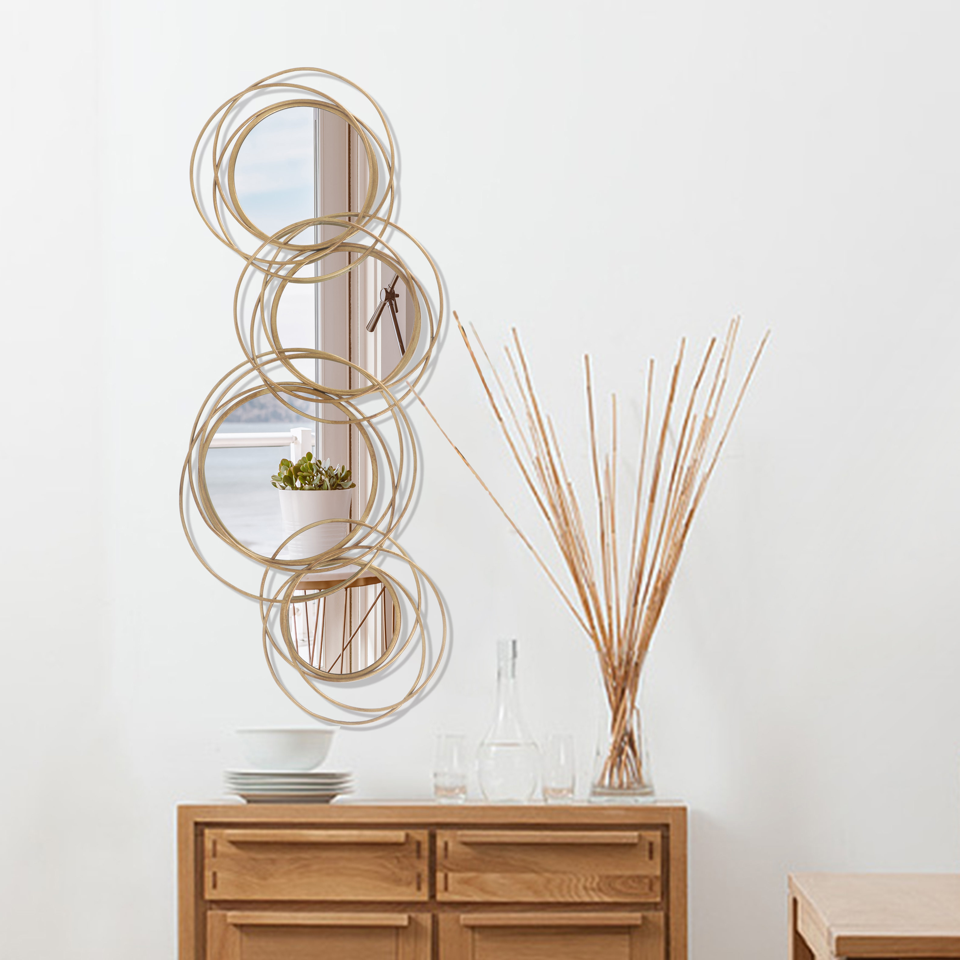 Mercer41 Genean Distressed Mirror Set - Wayfair Canada