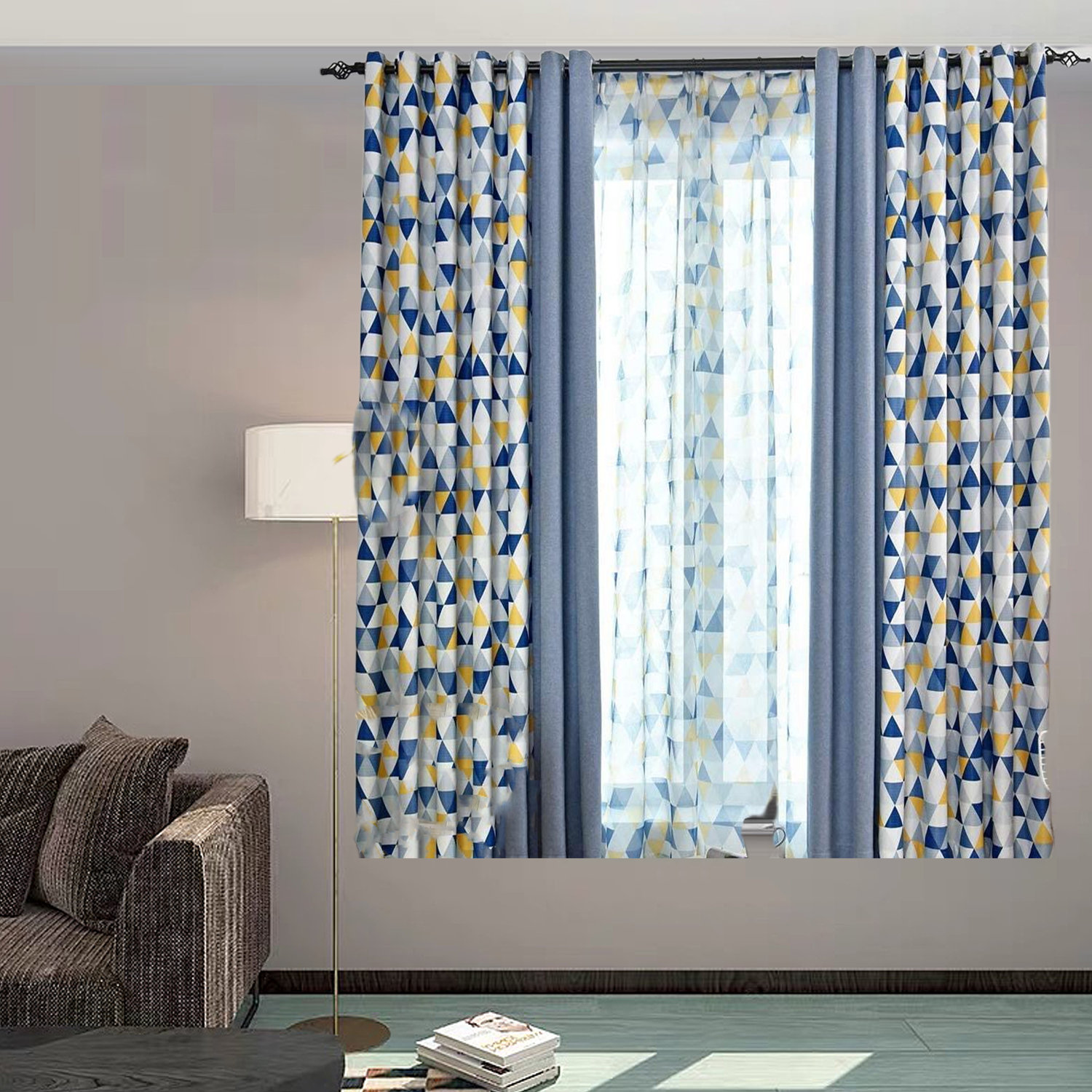 East Urban Home Batten Polyester Curtain | Wayfair