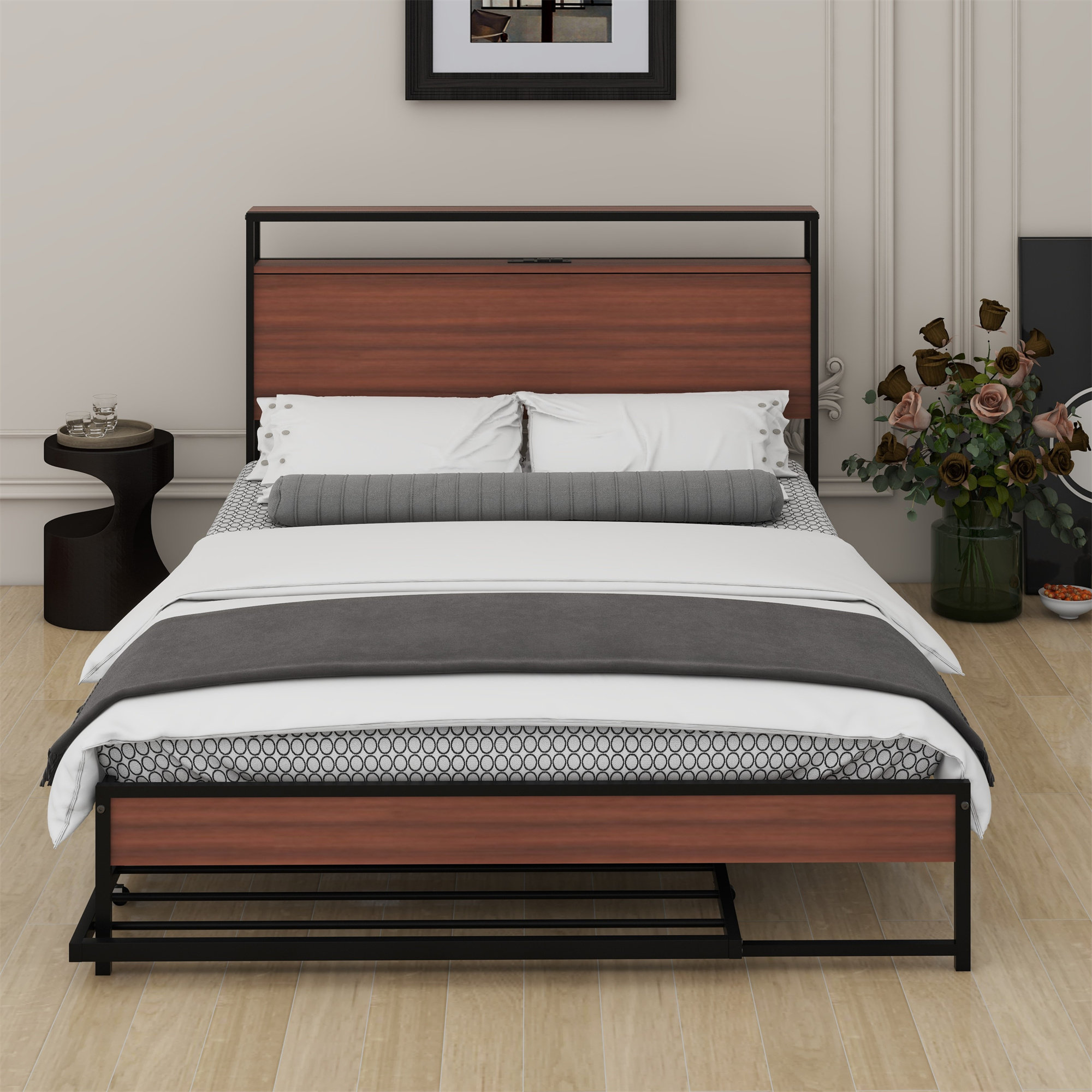 17 Stories Weihs Metal Panel Bed | Wayfair