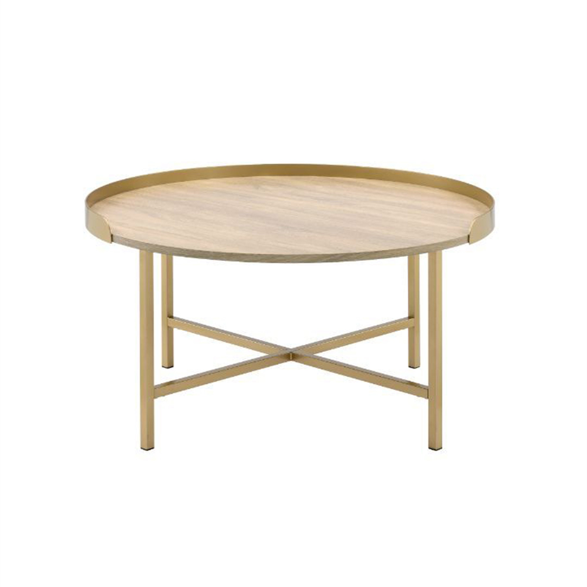 George Oliver Tray Style Top Round Coffee Table Only The Table, No ...