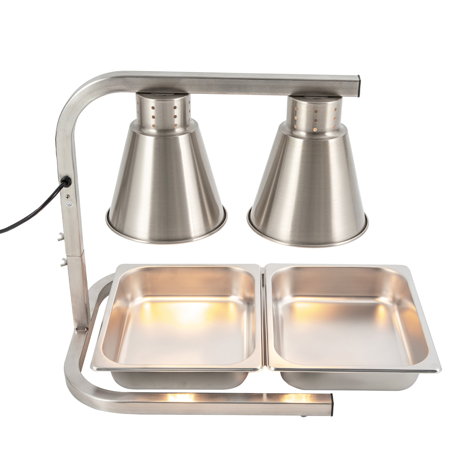 The Party Aisle™ Food Heat Lamp Dual Head Stainless Steel Warming Lamp ...