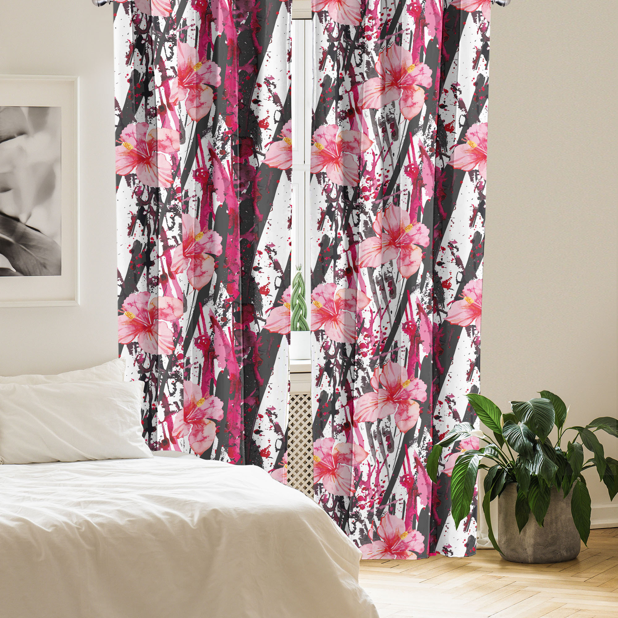 East Urban Home Karnesha Microfiber Semi-Sheer Curtain Pair | Wayfair