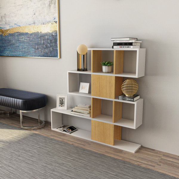 George Oliver Deddo Geometric Bookcase & Reviews | Wayfair