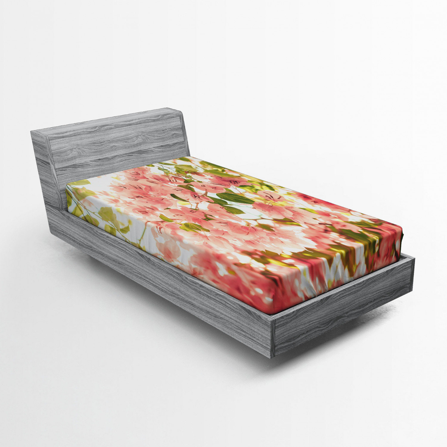 Ambesonne Spring Floral / Flower Fitted Sheet | Wayfair